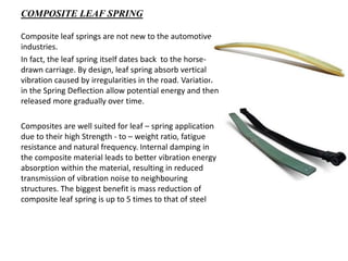Fabrication of GFRP(composite) leaf spring | PPTX