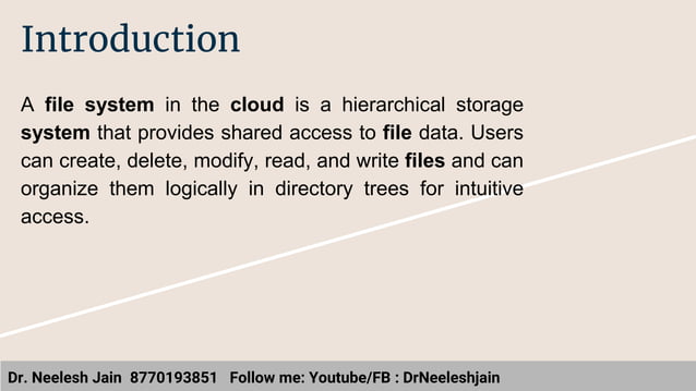 Cloud File System with GFS and HDFS | PPTX