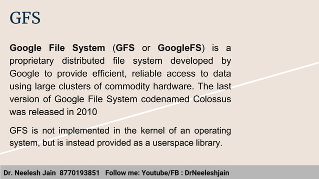Cloud File System with GFS and HDFS | PPTX