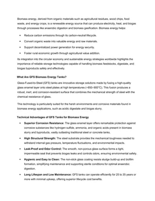 GFS Biomass Energy Tanks Revolutionizing Sustainable Energy Storage ...