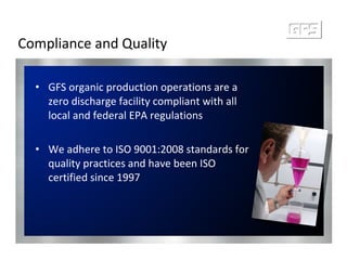 Gfs chemicals organic division presentation | PPT