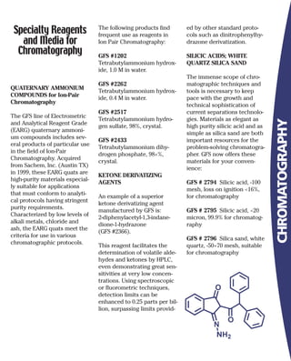 GFS Chemicals Chromatography Brochure | PDF