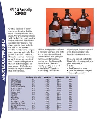 GFS Chemicals Chromatography Brochure | PDF