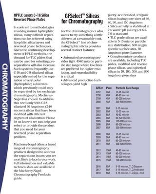 GFS Chemicals Chromatography Brochure | PDF