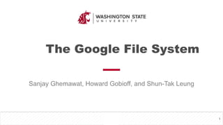 Google File System - GFS Presentation Slides PPT | PPT