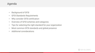 Introduction to GFSI Schemes - SAI Global | PDF | Agriculture | Industries