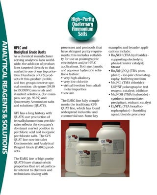 Gfs reagents solutions-brochure | PDF