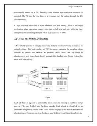 Seminar Report on Google File System | PDF