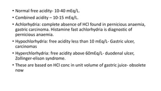 GASTRIC FUNCTION TESTS - A Short Power point Presentation | PPTX