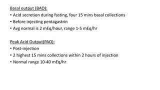 GASTRIC FUNCTION TESTS - A Short Power point Presentation | PPTX