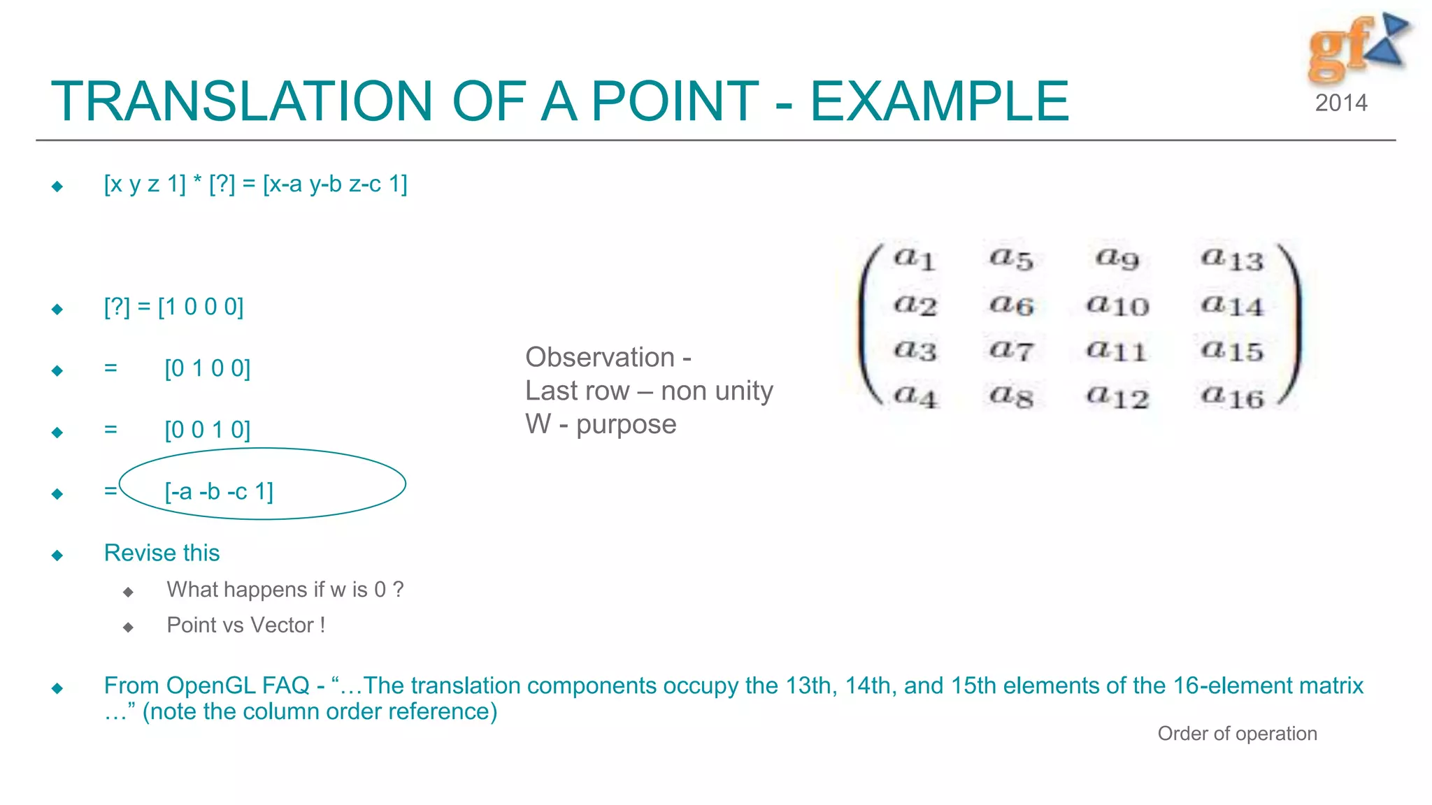 Gfx Part 5 Introduction To Object Transformations In Opengl Es Pptx 3826