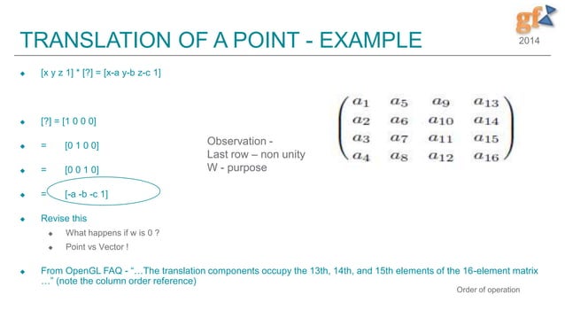 Gfx Part 5 Introduction To Object Transformations In Opengl Es Ppt