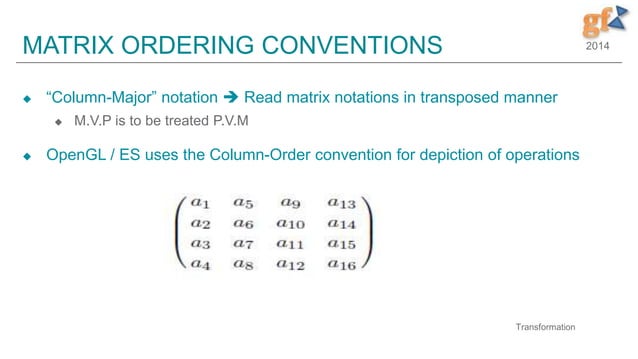 Gfx Part 5 Introduction To Object Transformations In Opengl Es Pptx