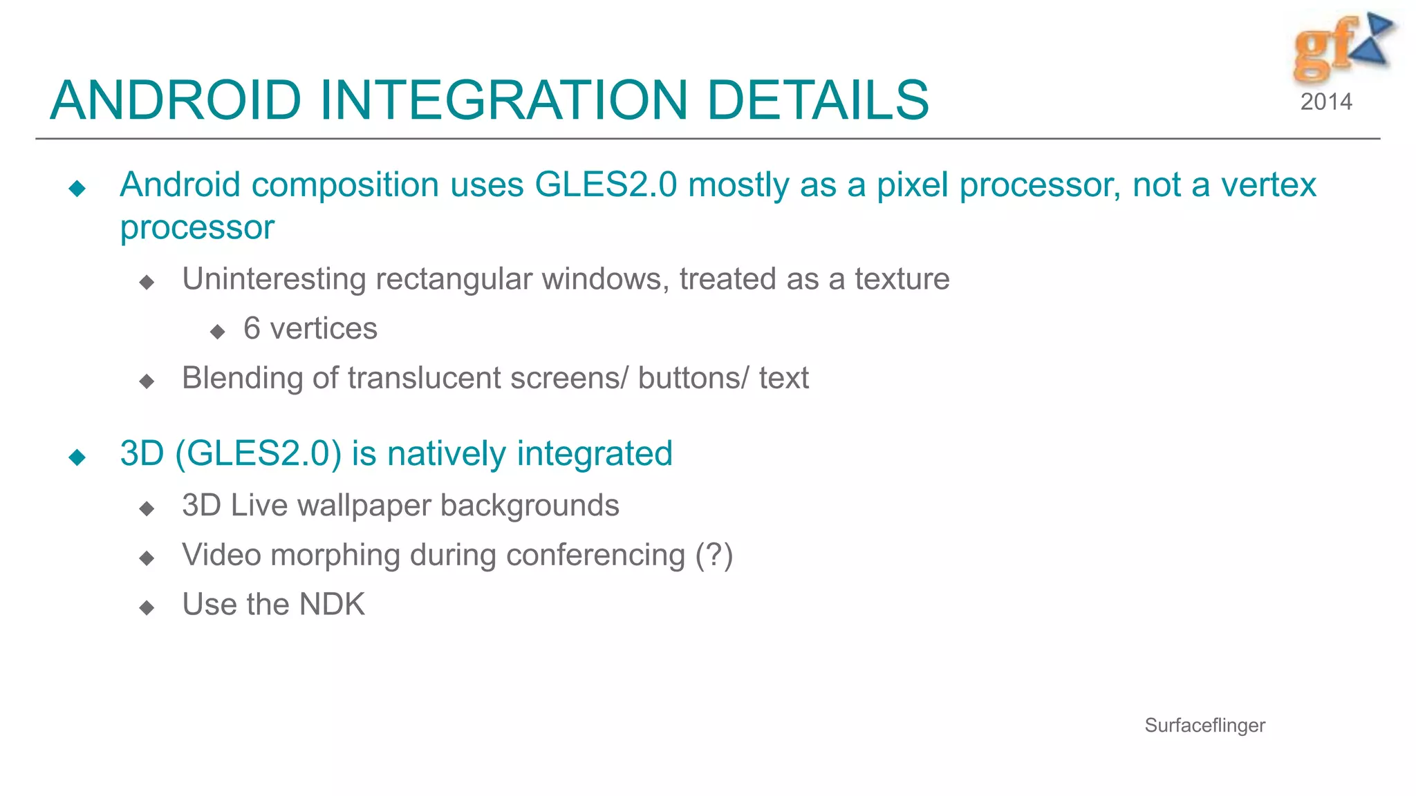 GFX Part 7 - Introduction to Rendering Targets in OpenGL ES | PPT