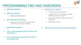 GFX Part 7 - Introduction to Rendering Targets in OpenGL ES | PPT