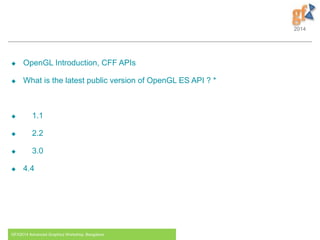 GFX2014 OpenGL ES Quiz | PPT
