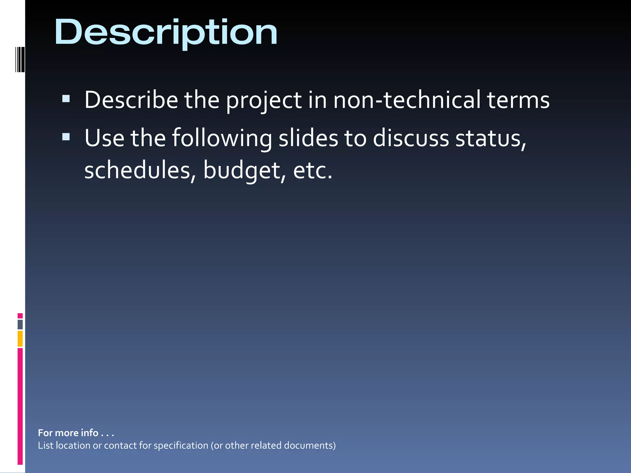 Template for Project Overview | PPT