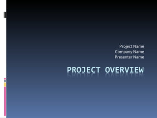 Template for Project Overview | PPT