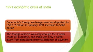 indian economic crisis in 1991 | PPTX