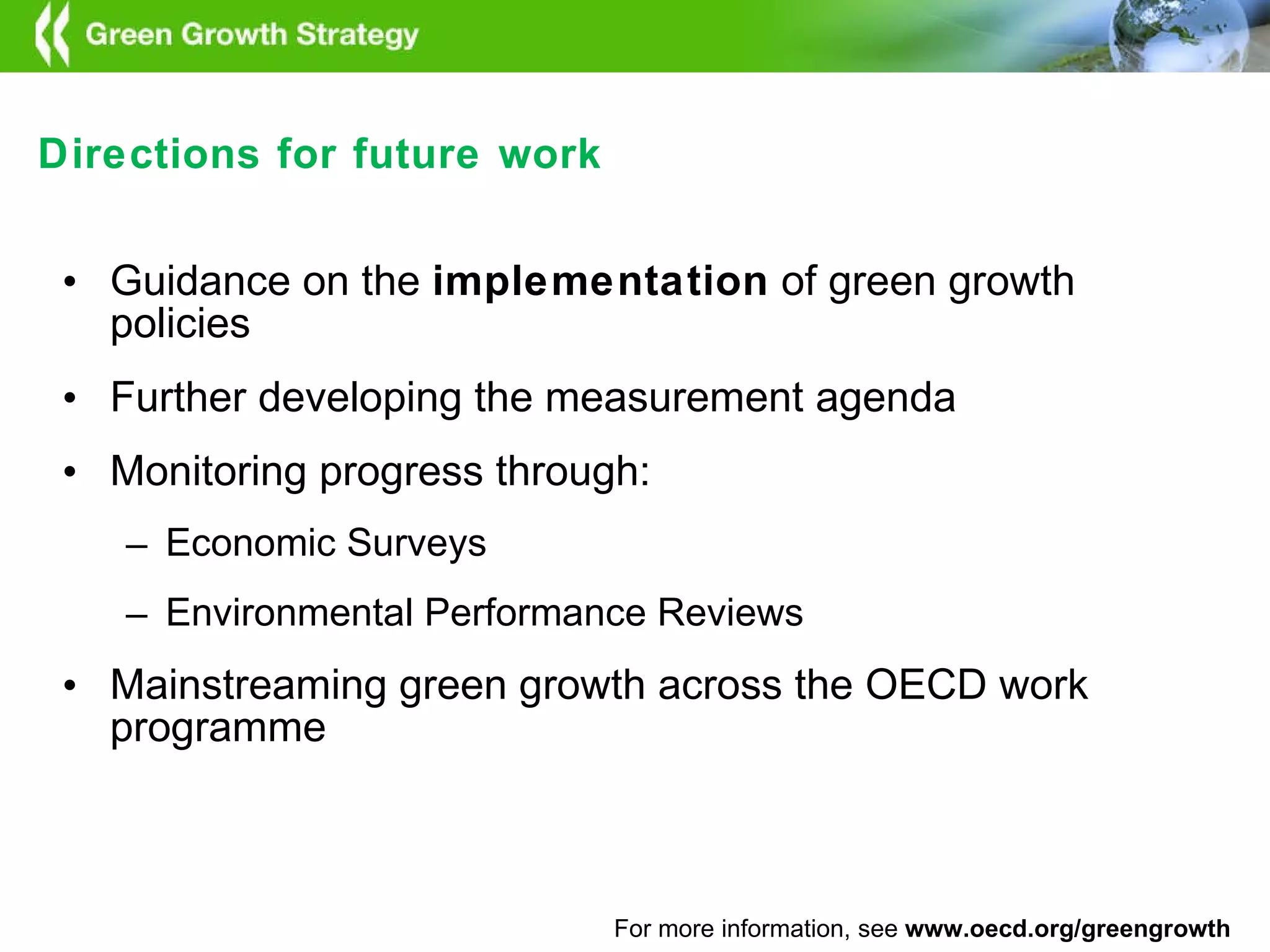 Green Growth Strategy: Overview – OECD | PPT