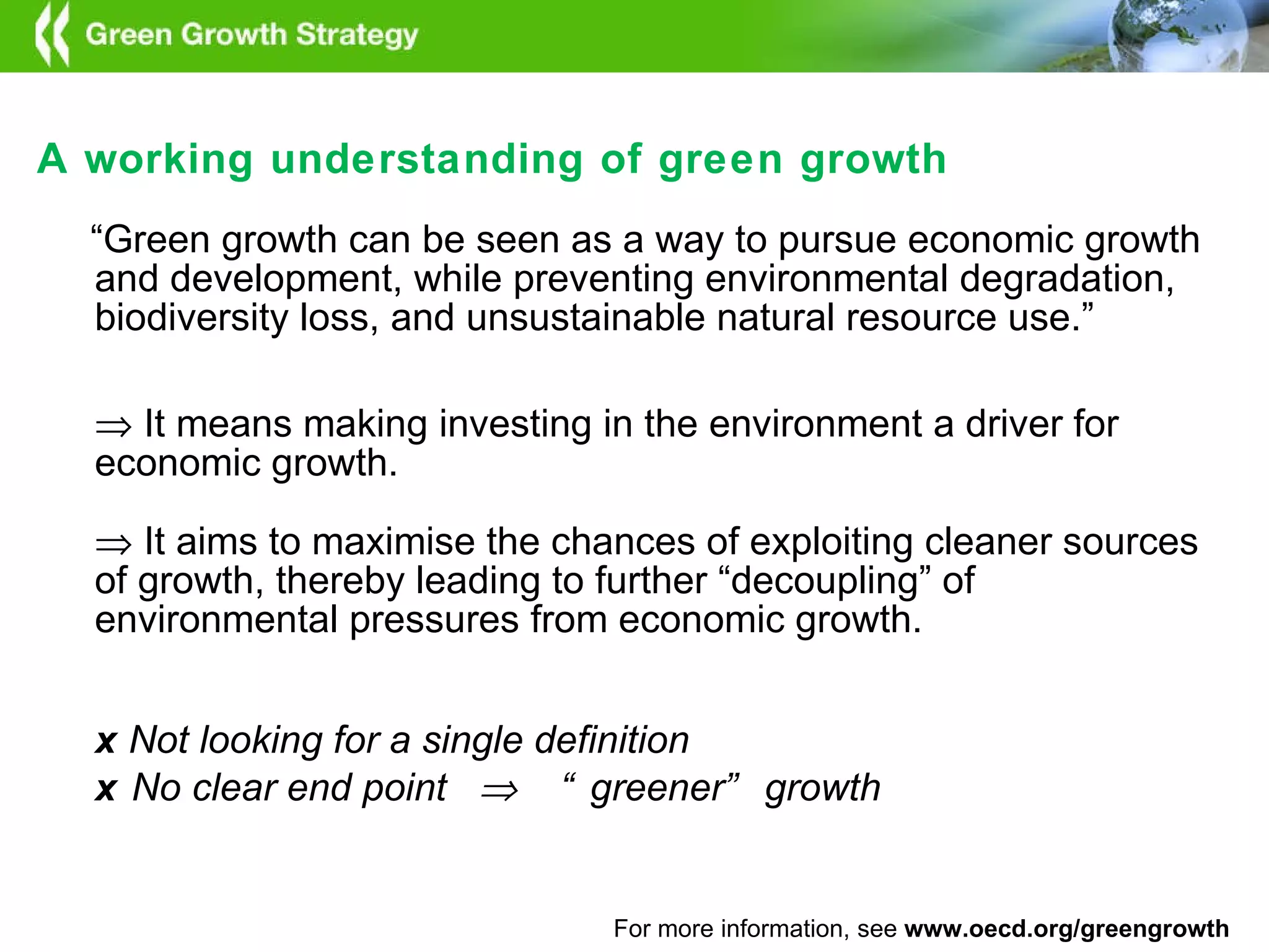 Green Growth Strategy: Overview – OECD | PPT