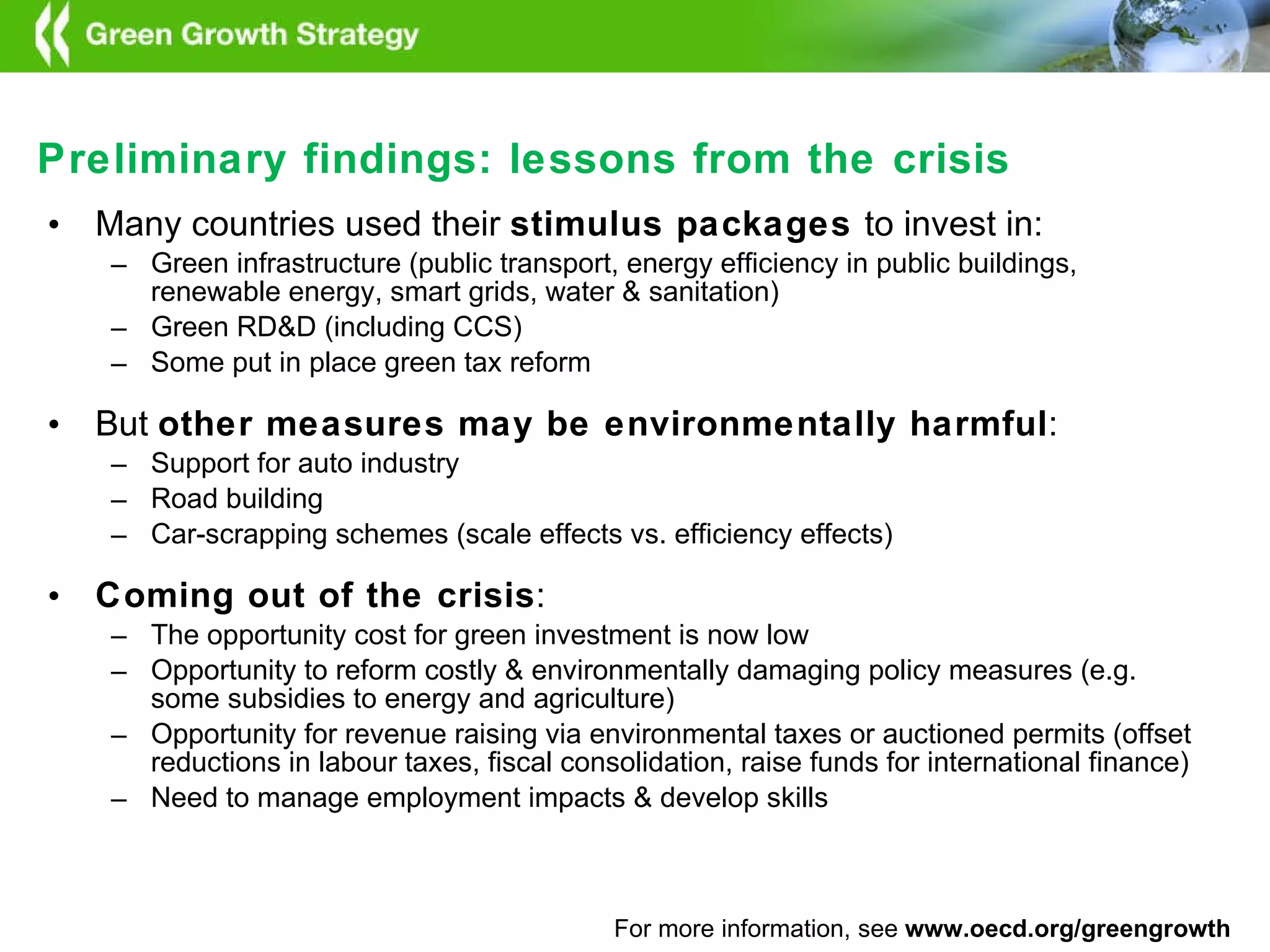 Green Growth Strategy: Overview – OECD | PPT