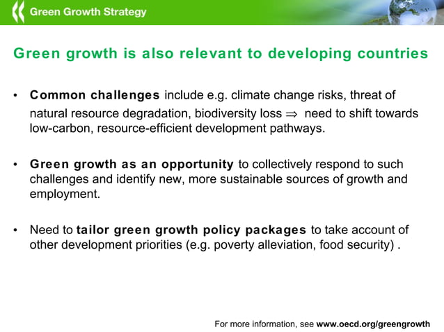 Green Growth Strategy: Overview – OECD | PPT