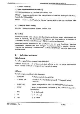 Gg w-prc-0904~1 pipeline material reveived and handling procedure | PDF