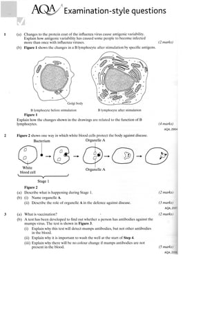 AQA Biology Unit 1 Exam Questions | PDF