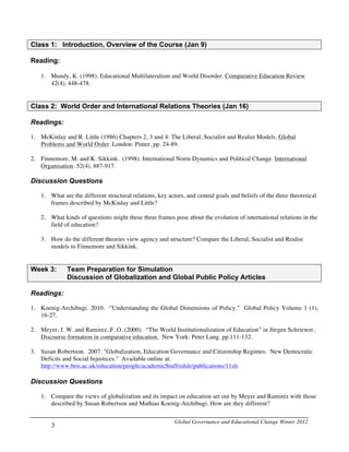 AEC 3180: Global Governance and Educational Change | PDF
