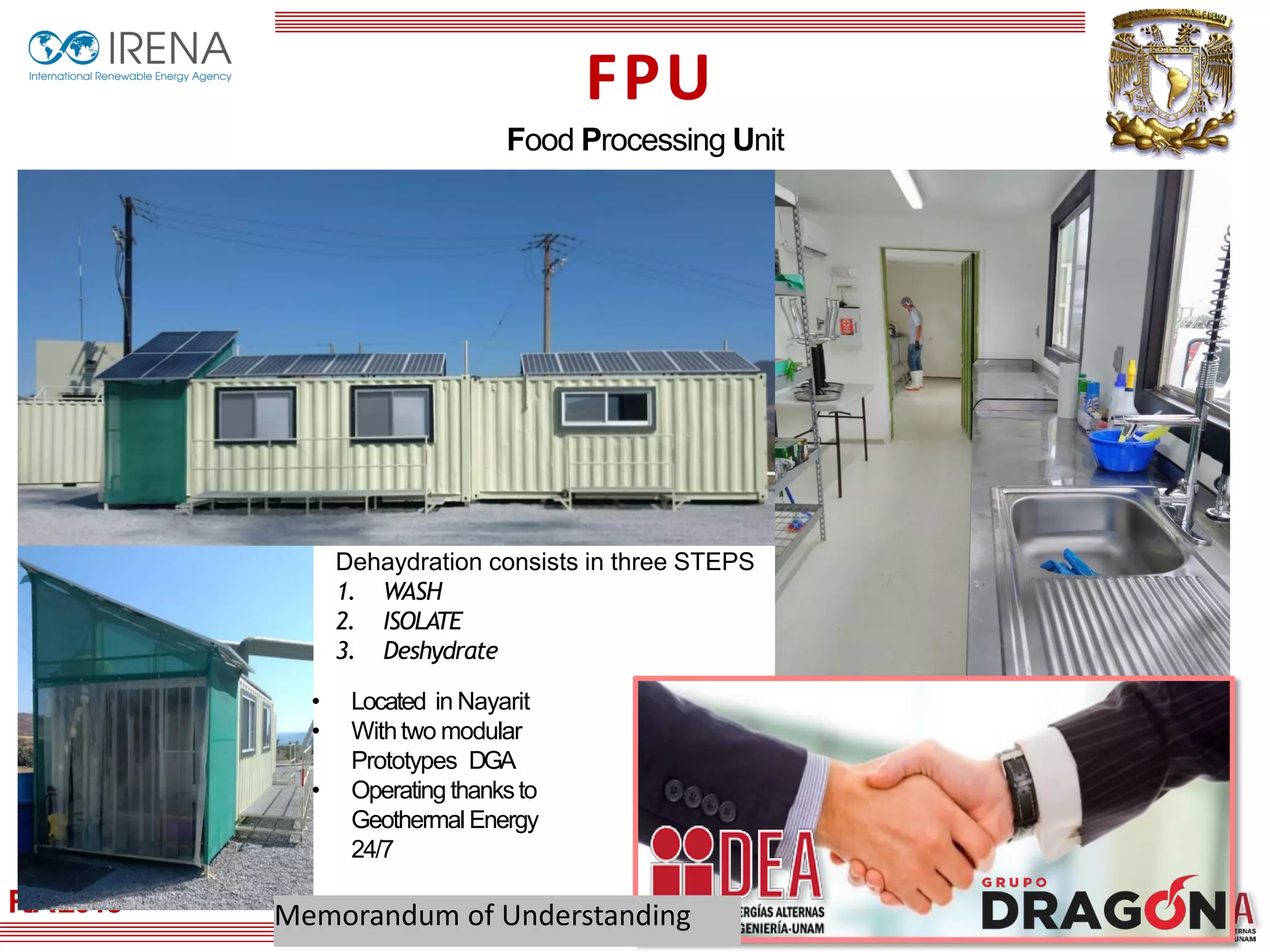 IIDEA´S Installation and geothermal food dehydration testing system | PPT