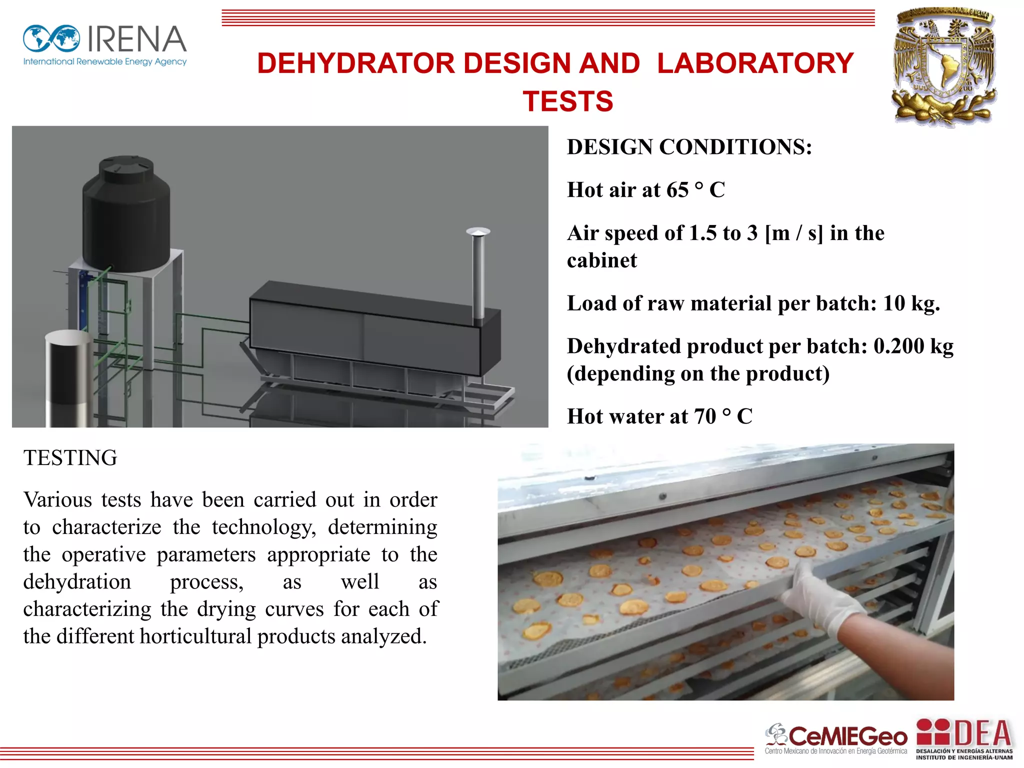 IIDEA´S Installation and geothermal food dehydration testing system | PPT