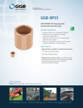 Ggb datasheet-ggb-bp25-metal-bimetal-english | PDF