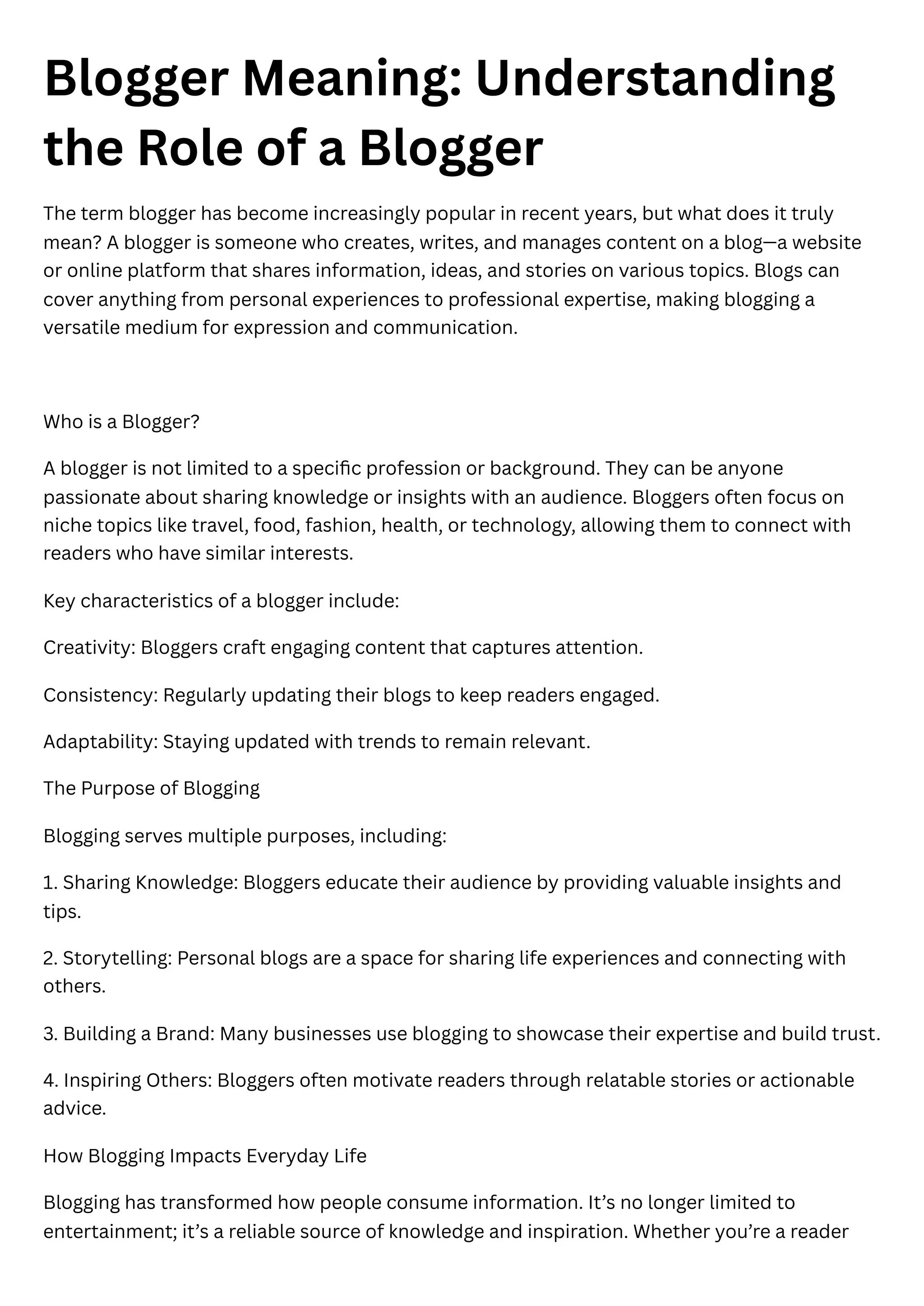 Blogger Meaning: Understanding the Role of a Blogger.pdf