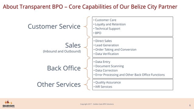 GGBPO Partner Overview - Transparent BPO | PPT