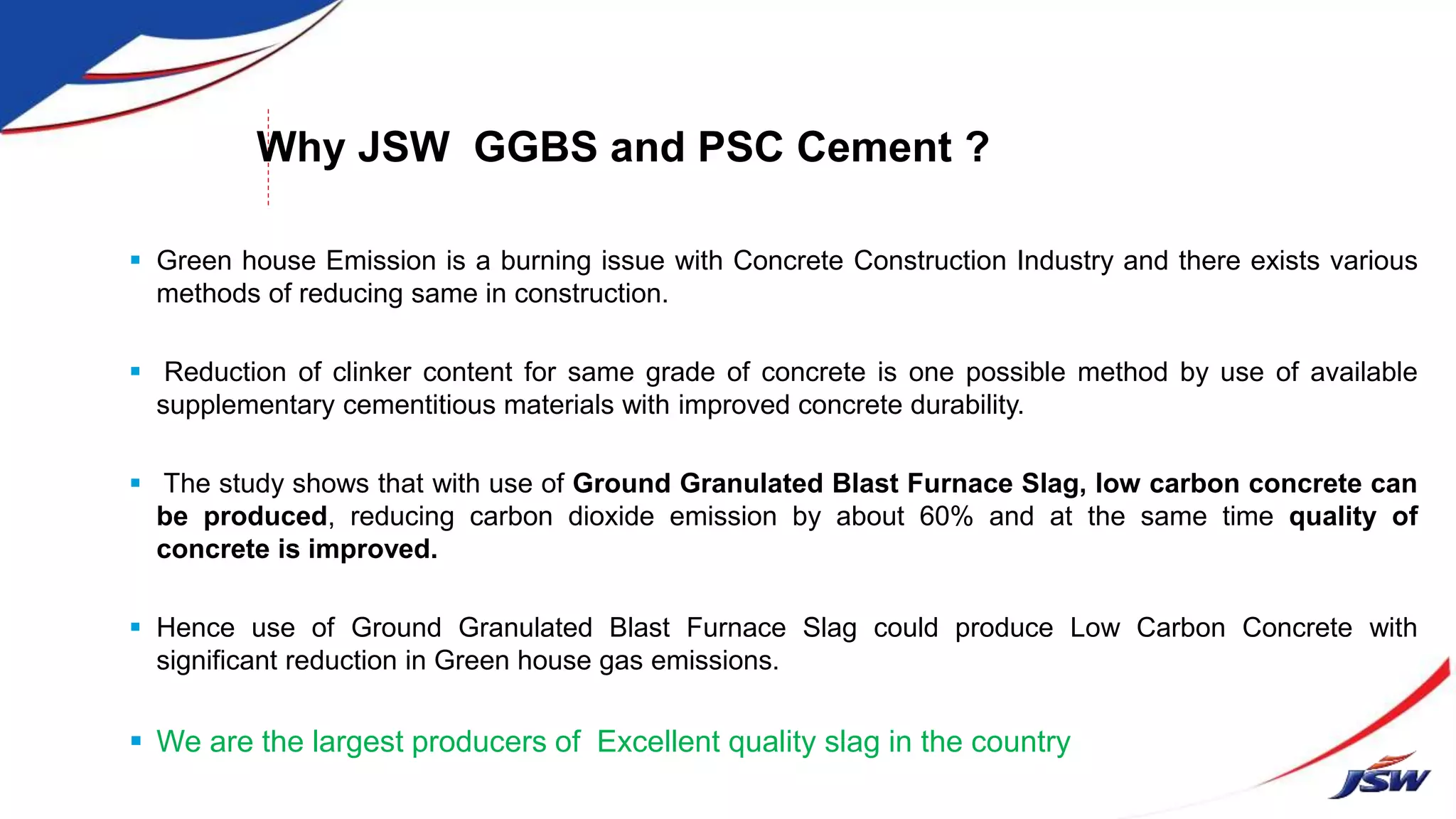 Ggbs the most sustainable construction material | PPTX