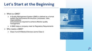 QMS from a Regulatory Perspective | PDF | Manufacturing Industry ...