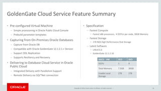 Oracle GoldenGate Cloud Service Overview | PPT