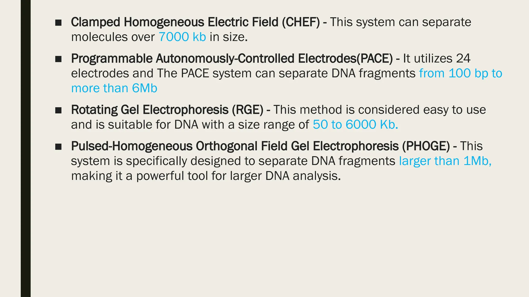 Gradient gel electrophoresis and pulse field gel electrophoresis | PPTX