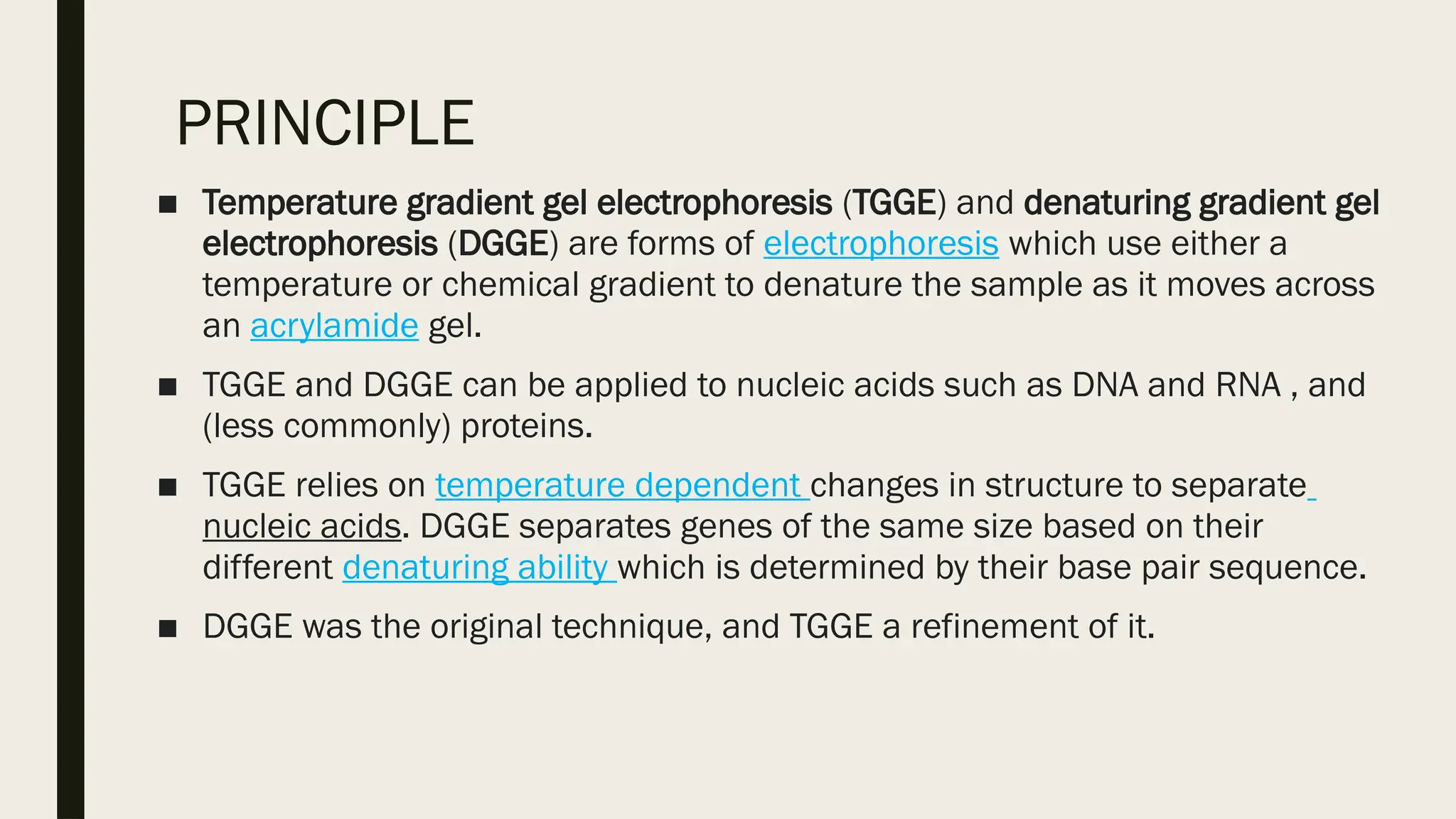 Gradient gel electrophoresis and pulse field gel electrophoresis | PPTX
