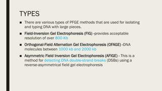 Gradient gel electrophoresis and pulse field gel electrophoresis | PPTX