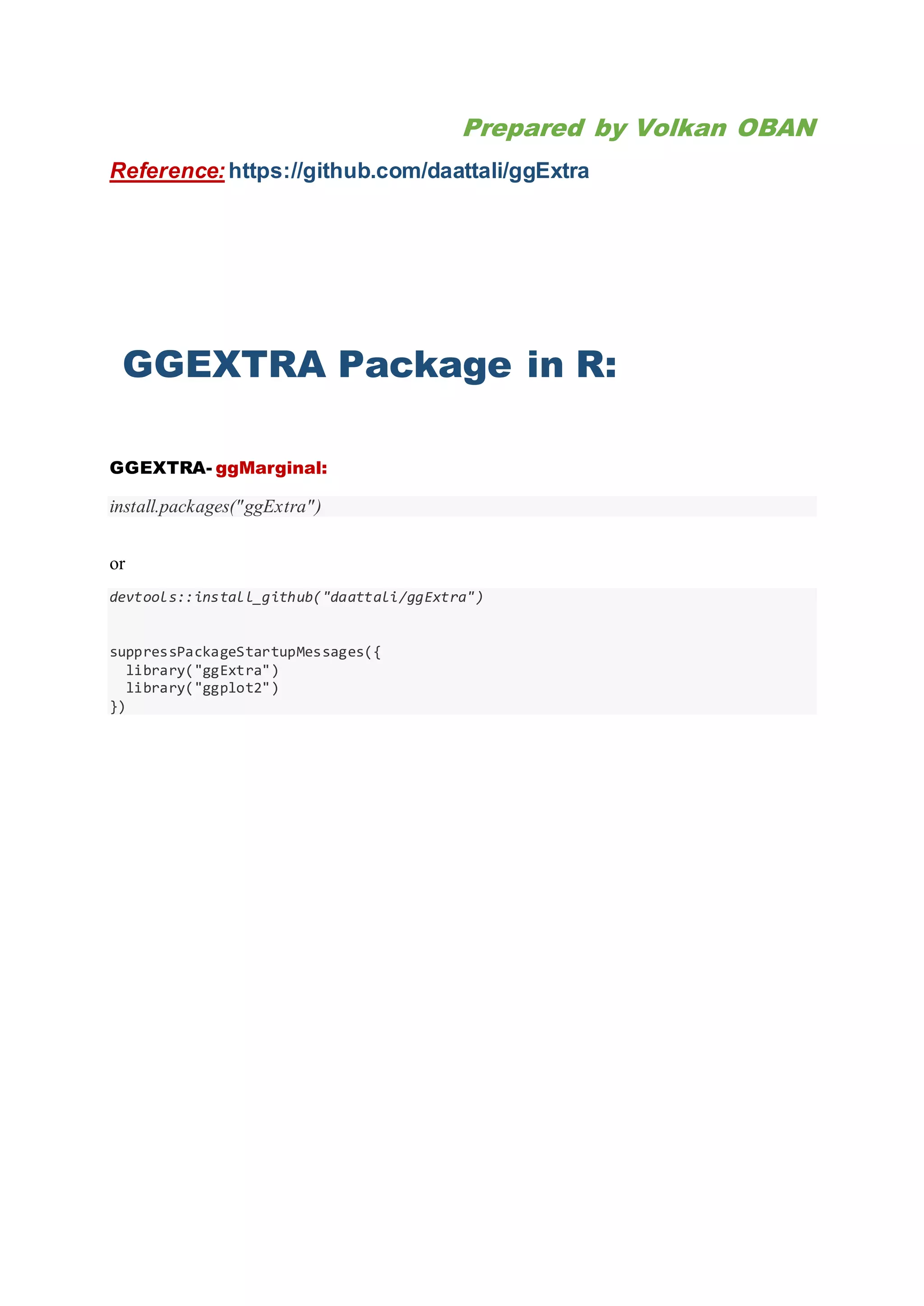 ggExtra Package-ggMarginal and Example -Shiny and Shinyjs | DOCX | Web Development | Internet