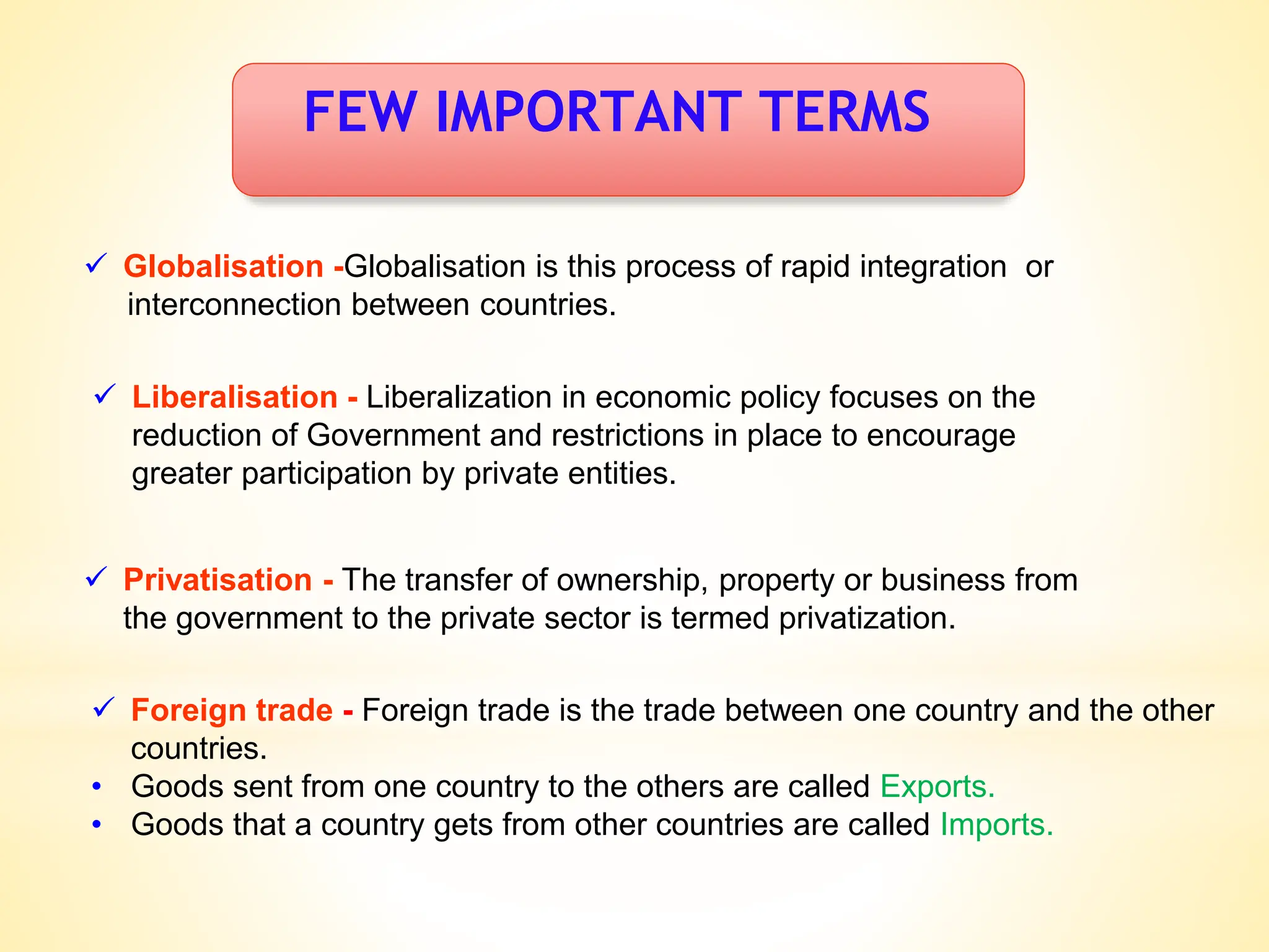 Economics - Class 10 - Globalisation and Indian Economy- Inter ...