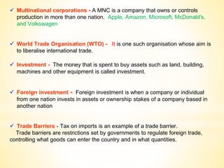 Economics - Class 10 - Globalisation and Indian Economy- Inter ...