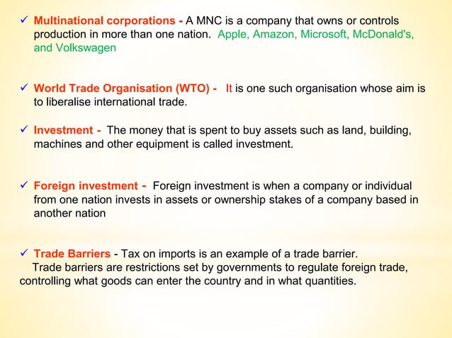 Economics - Class 10 - Globalisation and Indian Economy- Inter ...