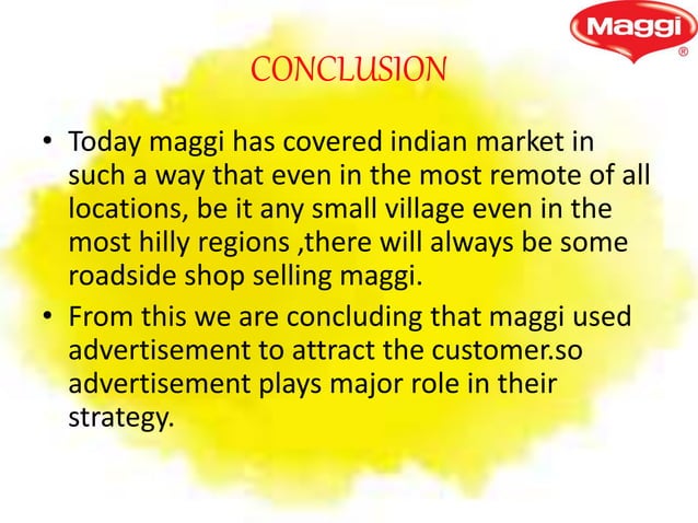 MARKETING STRATEGY OF MAGGI BEFORE AND AFTER CONTROVERSY | PPTX | Advertising Industry | Industries