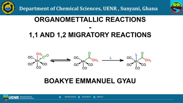 1,1 and 1,2 Migratory insertion reactions.pptx | Chemistry | Science
