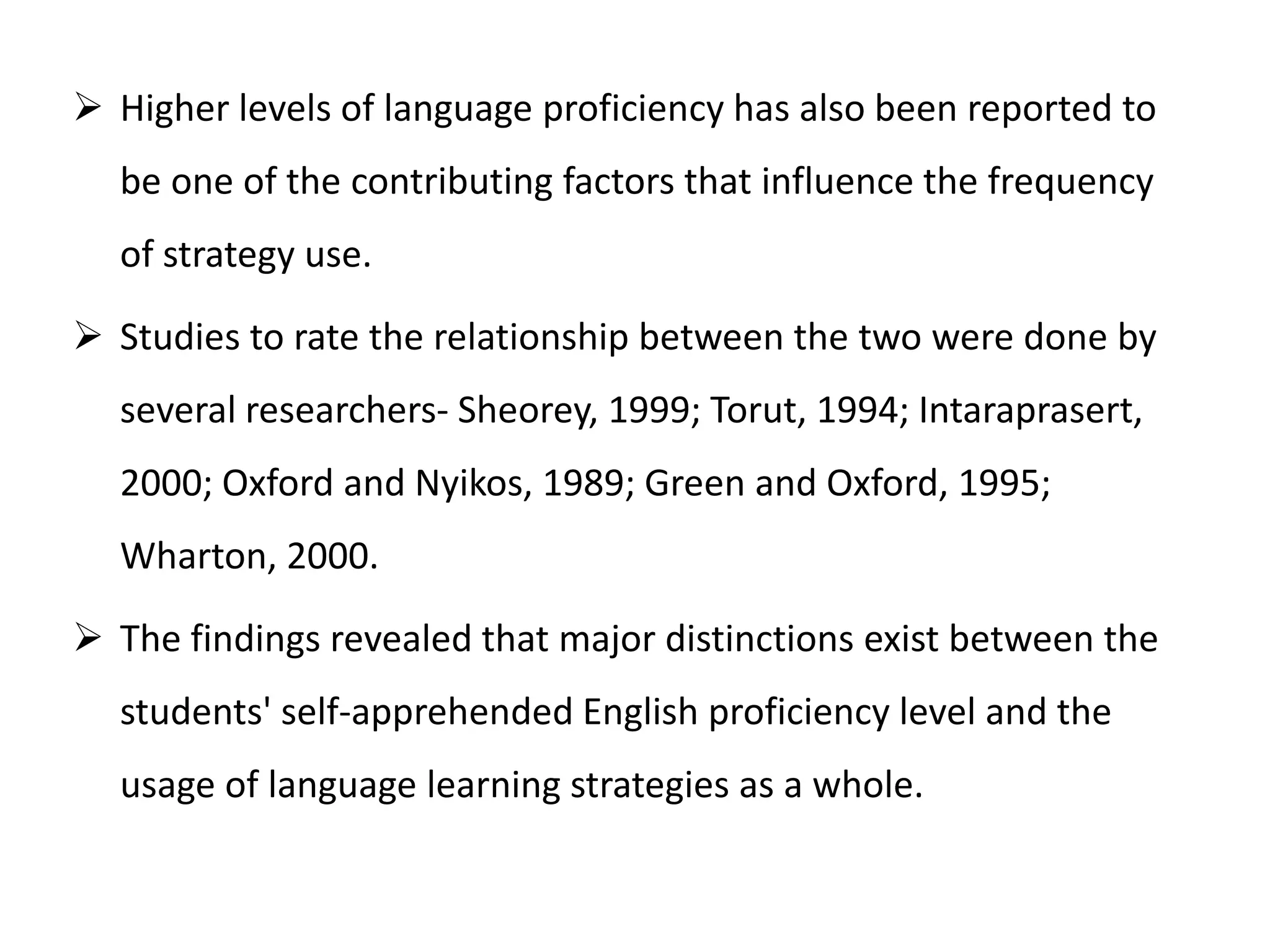 Factors Affecting Language Learning Strategy Use | PPT