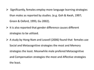 Factors Affecting Language Learning Strategy Use | PPT