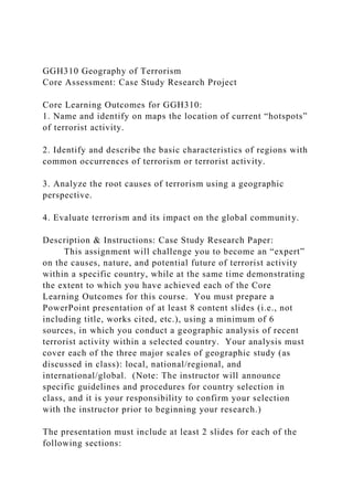 GGH310 Geography of TerrorismCore Assessment Case Study Researc.docx